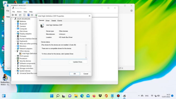 Missing Intel High Definition DSP Driver - Here's How to Fix It